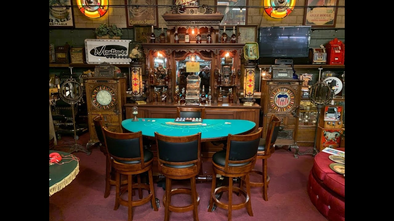 1800's Whiskey Bar with Blackjack Table Exhibit SOLD FOR $29,995 - YouTube