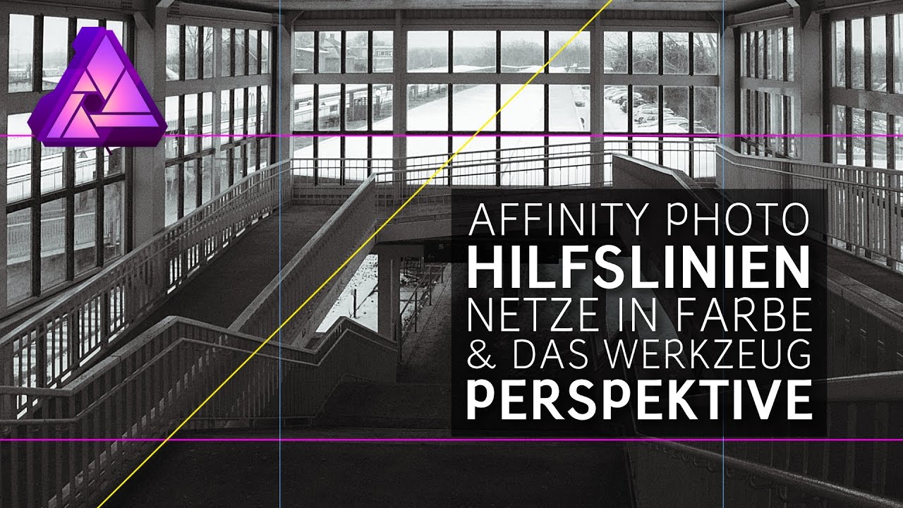 Affinity Photo v1.5 - Hilfslinien Gitter in Farbe & das Perspektive Werkzeug - TUTORIAL - YouTube