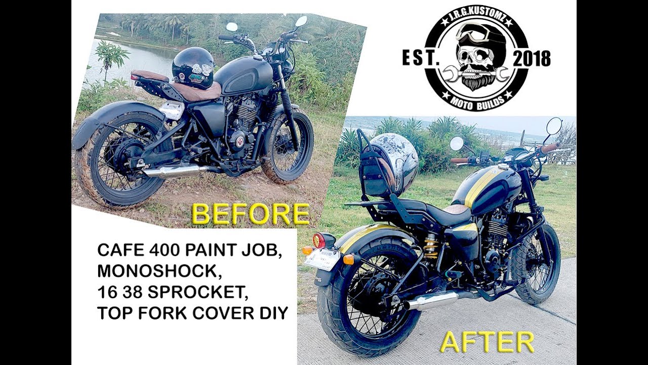 Motorstar Cafe400, monoshock, bobber build by jrg custom. #bobber # ...