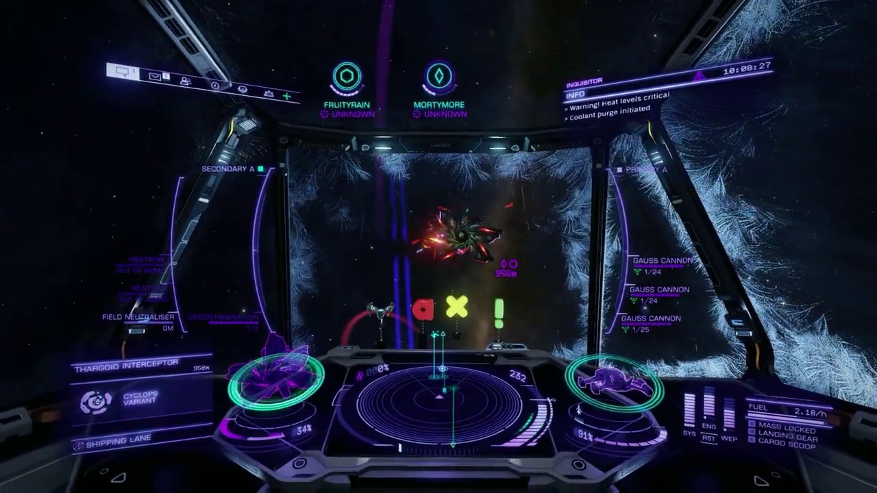 My first Thargoid Cyclops Kill (in a Wing), with a Chieftain - YouTube