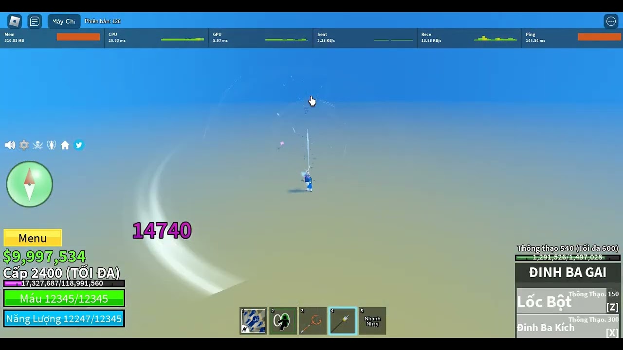 [🐯🍩CẬP NHẬT] Blox Fruits Combo God Human và Spike Trident - YouTube