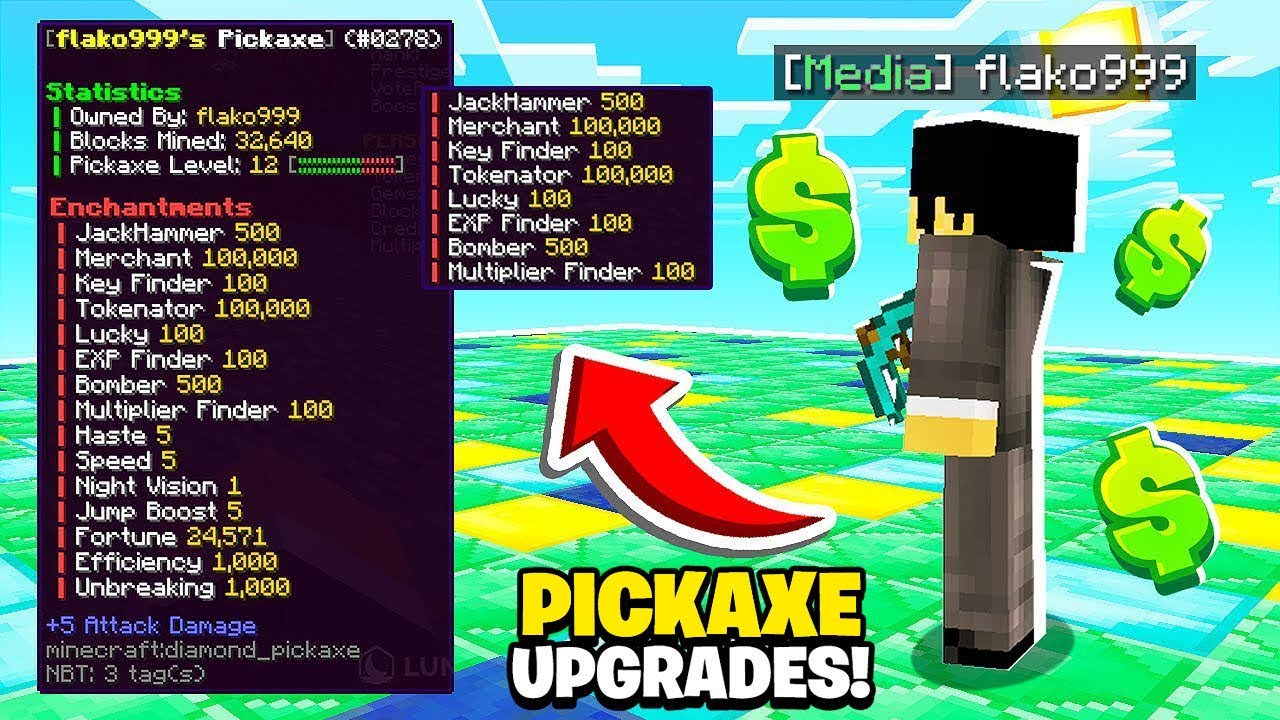 *NEW* Super OP Pickaxe Enchant on my Minecraft OP Prison Server in 2023 ...