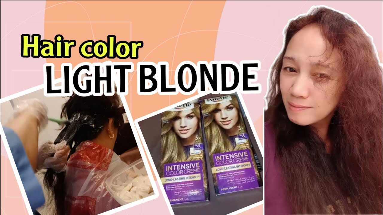 kulay na Light Blonde hair color ang ganda pala || PALETTE HAIR DYE ...