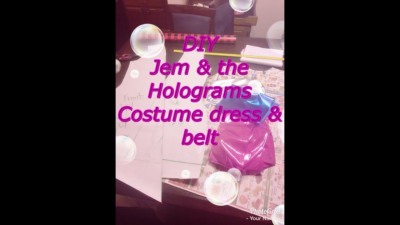 DIY Jem costume for Halloween part 1 pattern making - YouTube