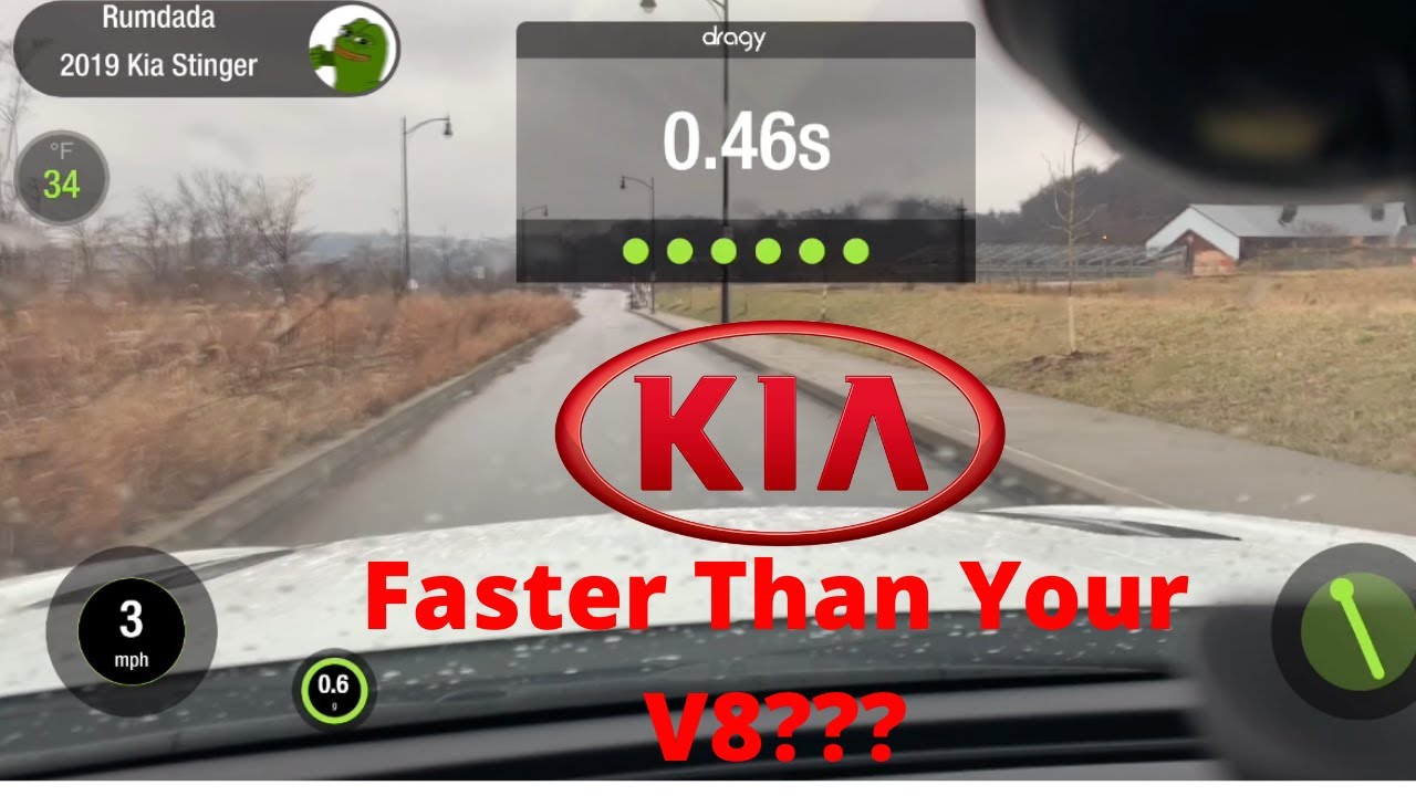 How fast is a Kia Stinger? (0-60 Runs) - YouTube