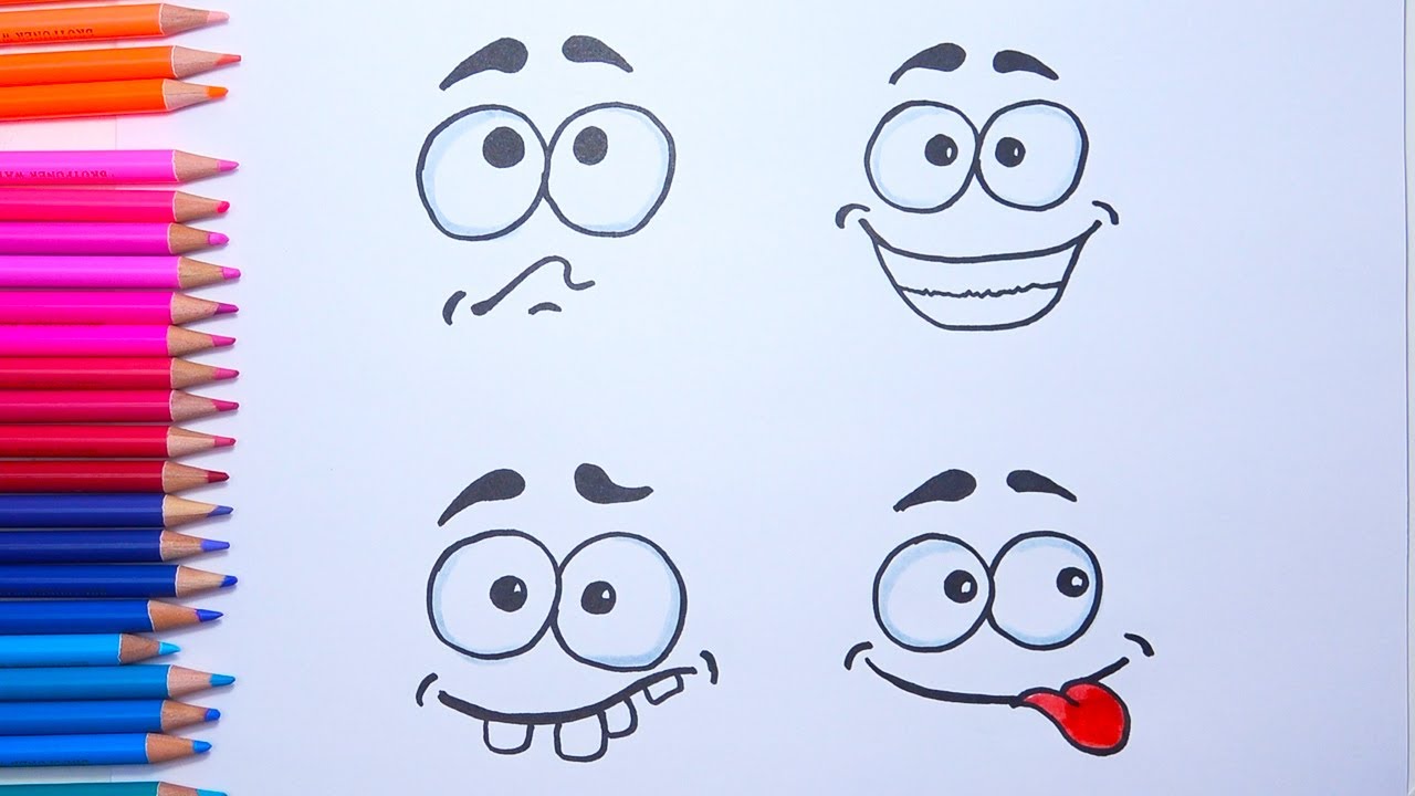 DRAW easy How to DRAW EMOJIS Easy drawings - YouTube