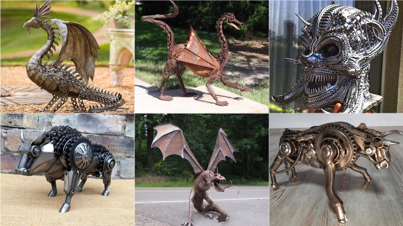 scrap metal art || scrap metal sculpture || scrap metal art gallery # ...