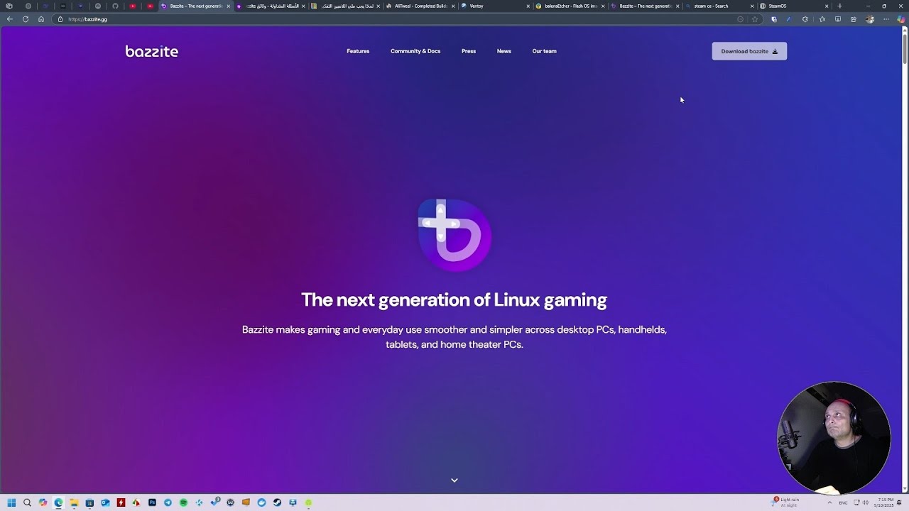 تنزيل Bazzite SteamOS الجزء الأول - YouTube