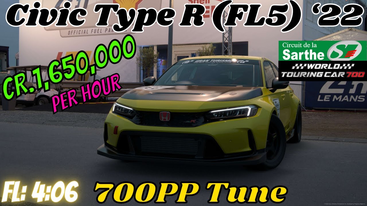 GT7|Civic Type R (FL5) ‘22|La Sarthe 700pp|Easy money build|1.38 - YouTube