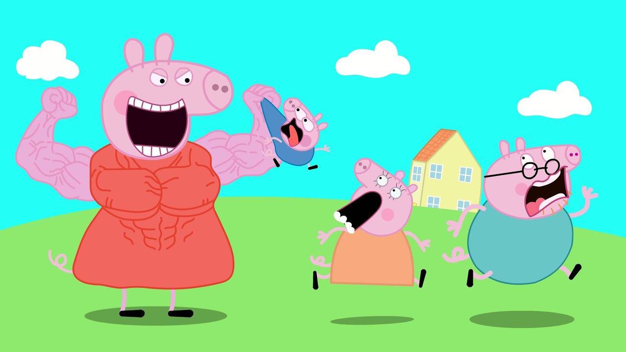 Mummy Pig Transforms Into A Bodybuilder... Peppa Pig Funny Animation ...