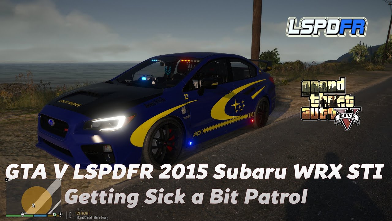 GTA V LSPDFR 2015 Subaru WRX STI Getting Sick a Bit Patrol - YouTube