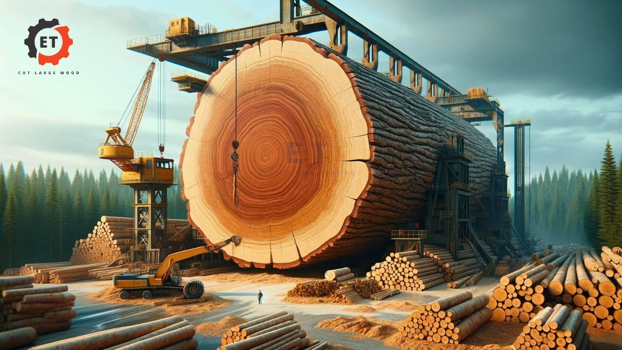 A shocking discovery at a large wood workshop. The process of sawing ...