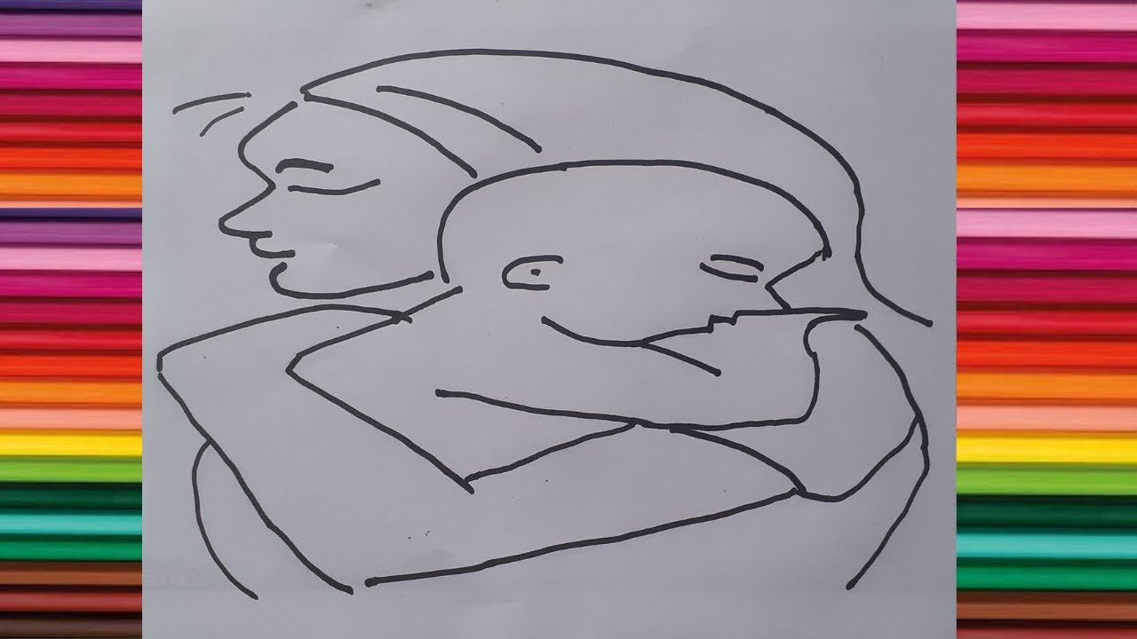 draw mother love,easy drawing mother,how to draw mother love#draw love ...