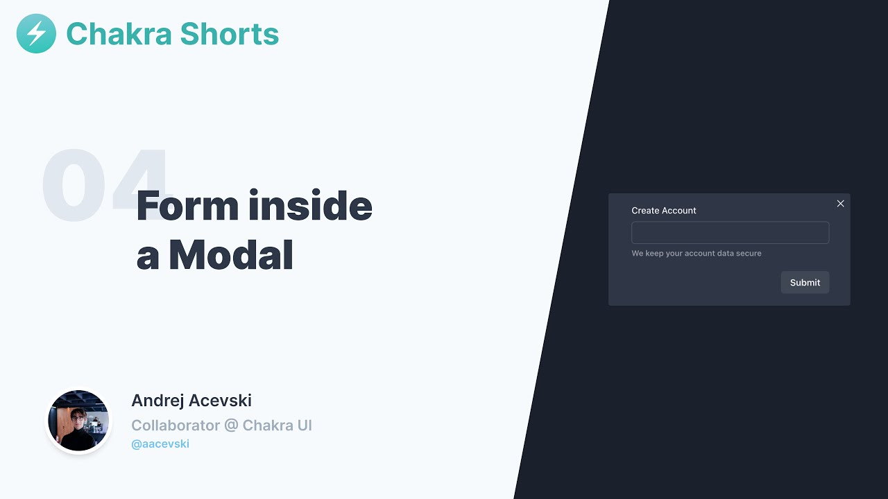 Chakra Shorts #4 - Form inside a Modal - YouTube