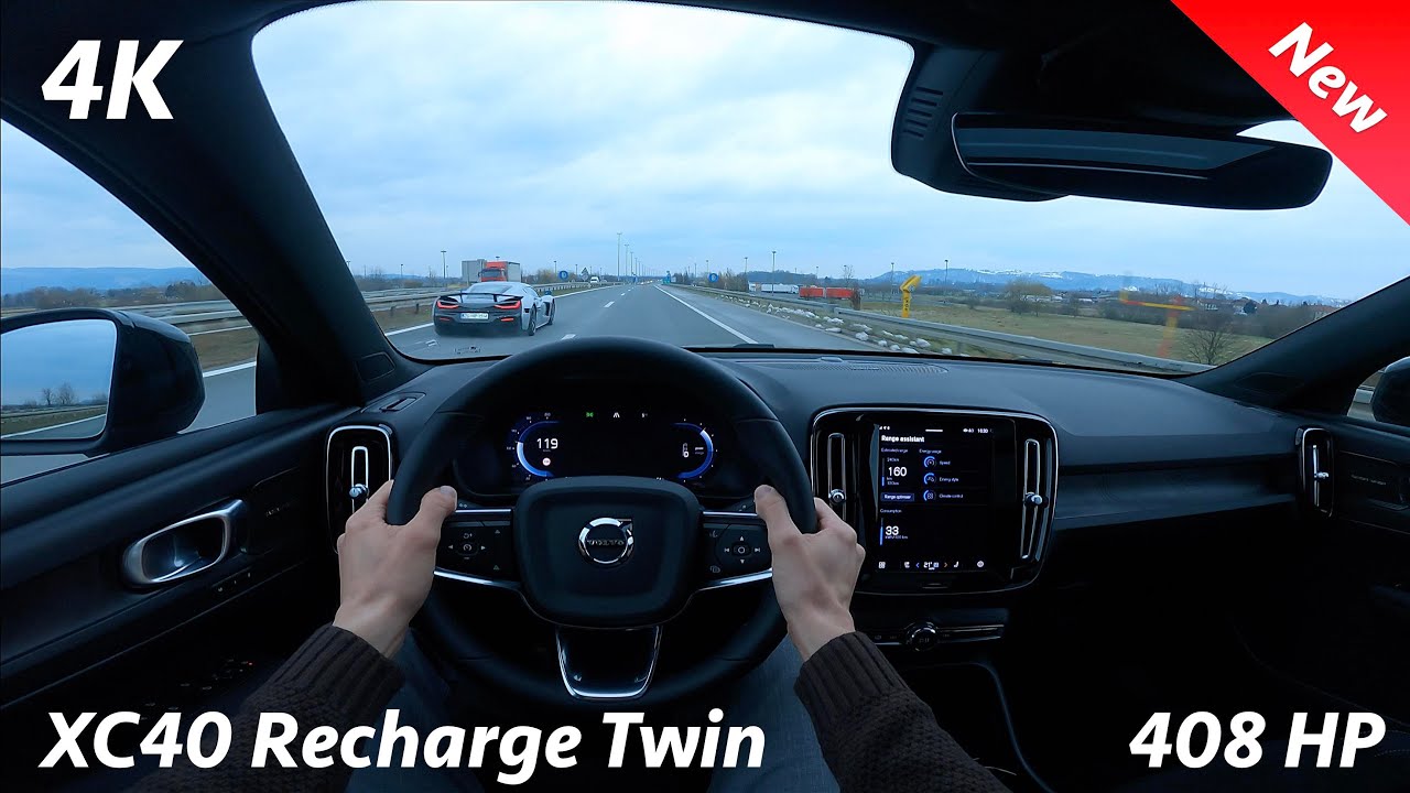 Volvo XC40 Recharge Twin 2023 - POV Test drive in 4K (Twin Motor, 408 ...