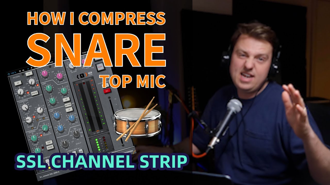 How To Compress Snare Top - SSL Channel Strip - YouTube