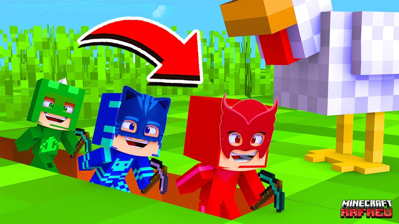 PJ MASKS encolheram para ESCAPAR da Prisão no Minecraft - YouTube