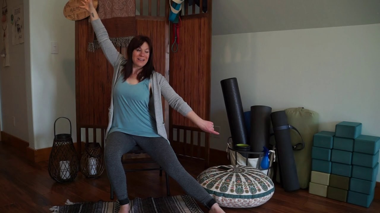 30 minute Chair Yoga with Carrie Welch - YouTube
