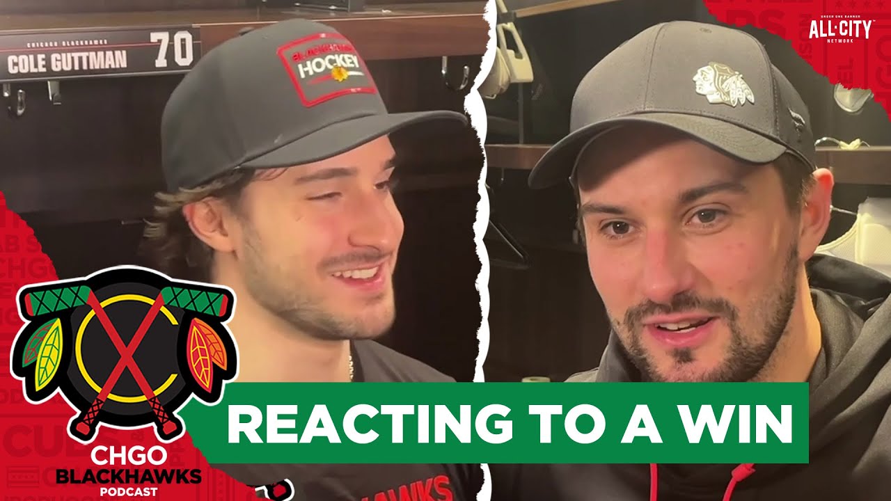 Cole Guttman & Petr Mrazek locker room reaction following win vs Sharks ...