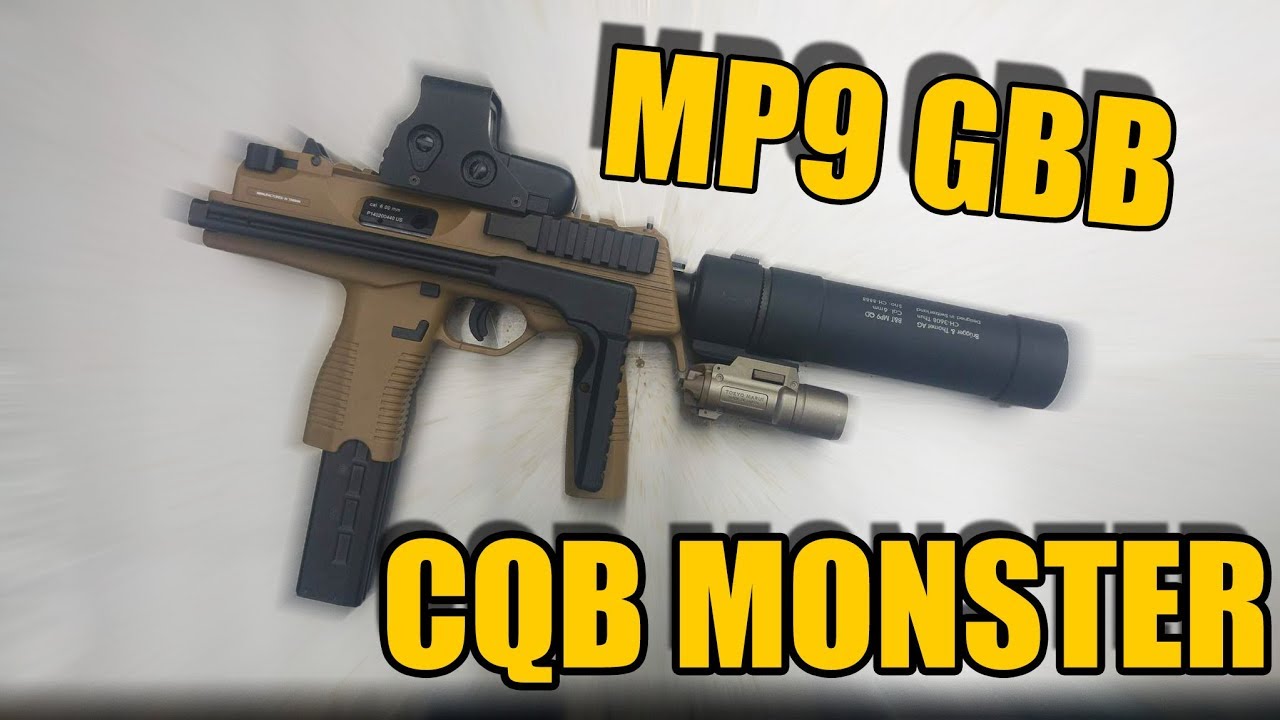 CQB MONSTER KWA MP9 Airsoft GBB Review [GsP/DE] - YouTube