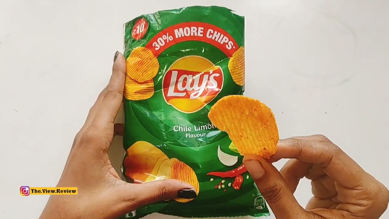 Trying New Lay's Chilli Lemon Flavour Potato Chips Review in Hindi @The ...