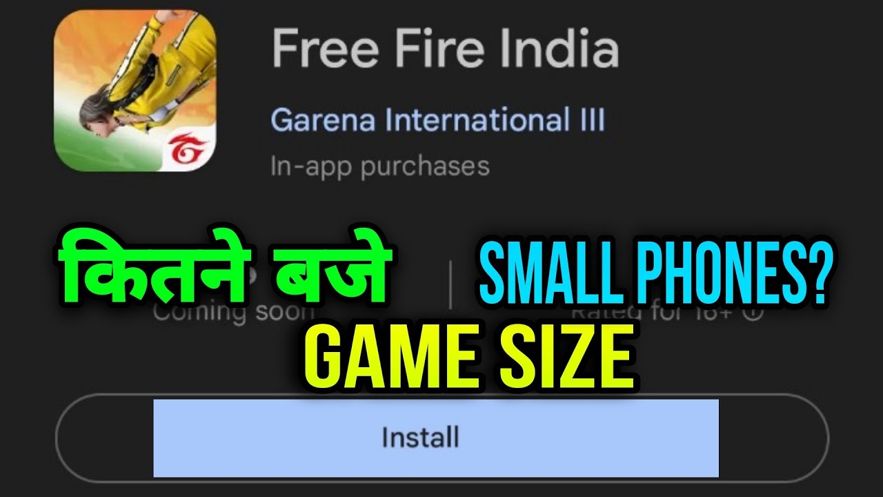 FREE FIRE INDIA LAUNCH TIME | FF INDIA GAME SIZE | KITNE BAJE LAUNCH ...