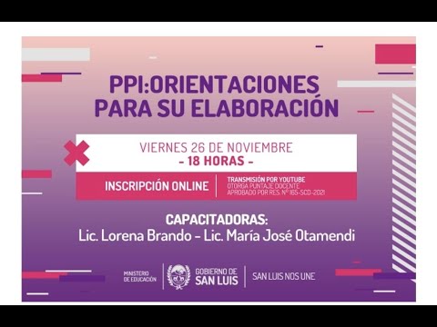 "PPI: orientaciones para su elaboración" - YouTube