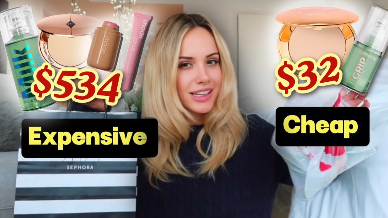 Most Expensive vs. Cheapest Makeup *IS IT WORTH YOUR $$$!* - YouTube