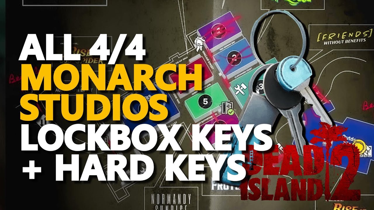 All Monarch Studios Lockbox Keys Dead Island 2 - YouTube