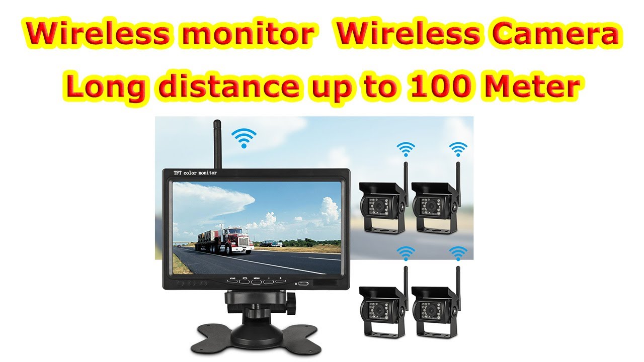 7 inch monitor wireless video transmitter camera for backup review park ...