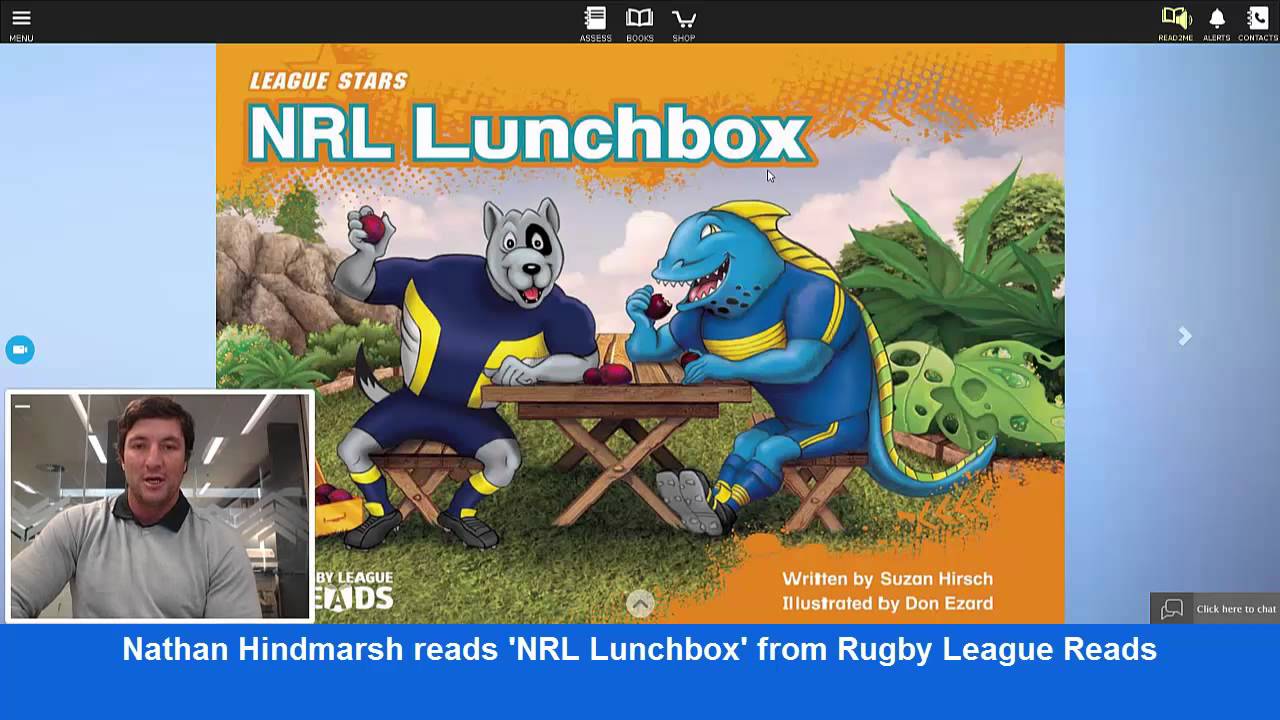 Nathan Hindmarsh reading 'NRL Lunchbox' from Rugby League Reads - YouTube