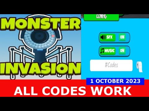 *ALL CODES WORK* [EXCLUSIVE] Monster Invasion ROBLOX | OCTOBER 1, 2023 ...