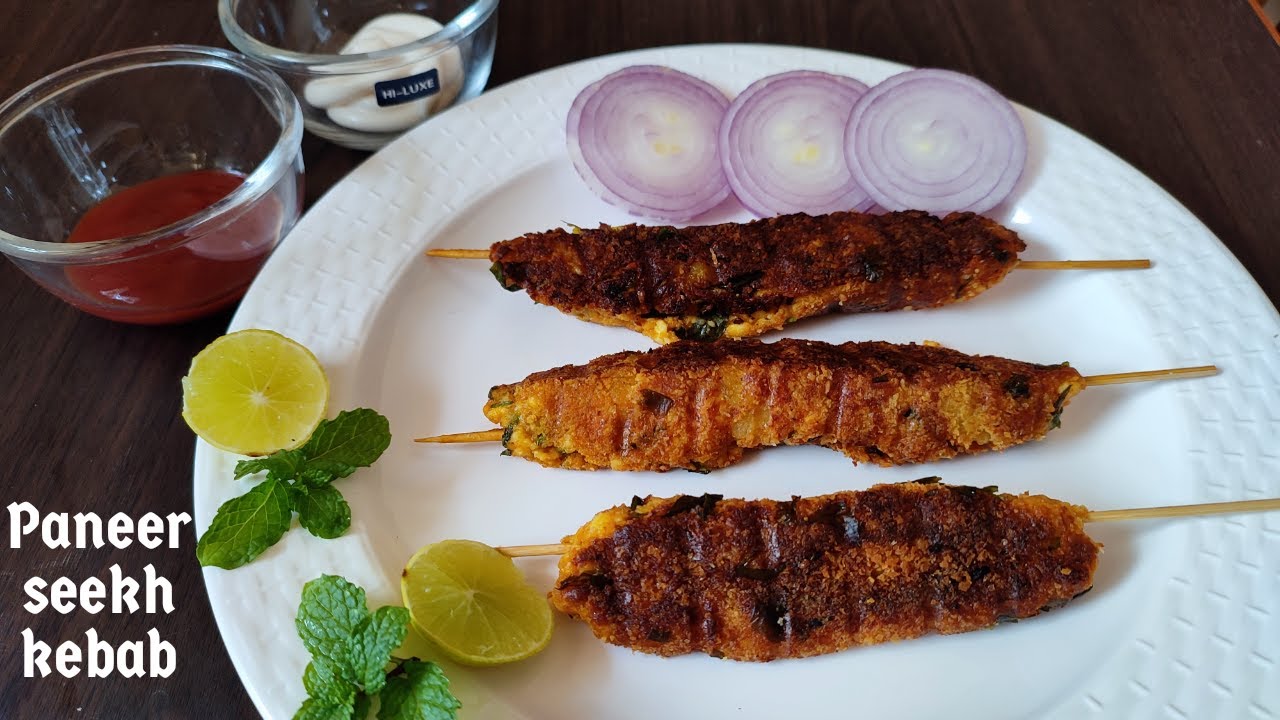 Paneer seekh kebab recipe in Tamil | Paneer kebab | starter recipe BBQ ...