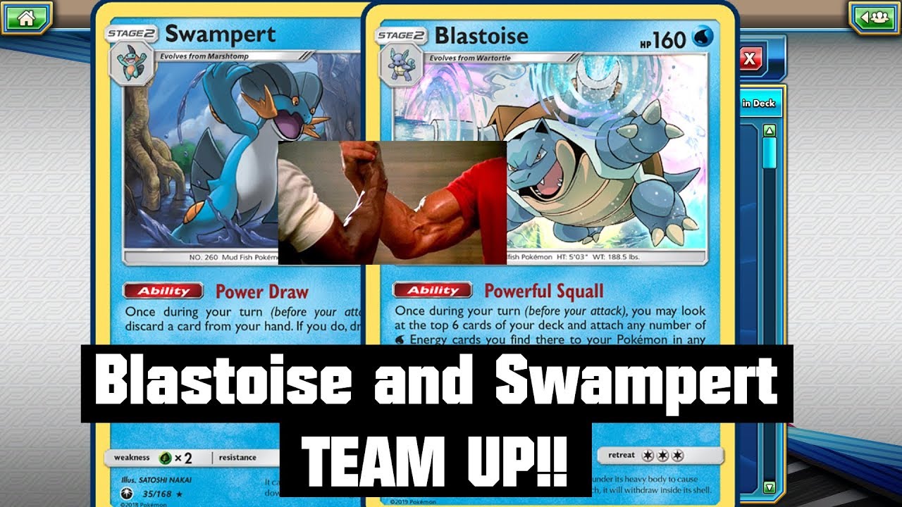 Experimenting with a Blastoise Swampert Deck from Sun & Moon Team Up ...