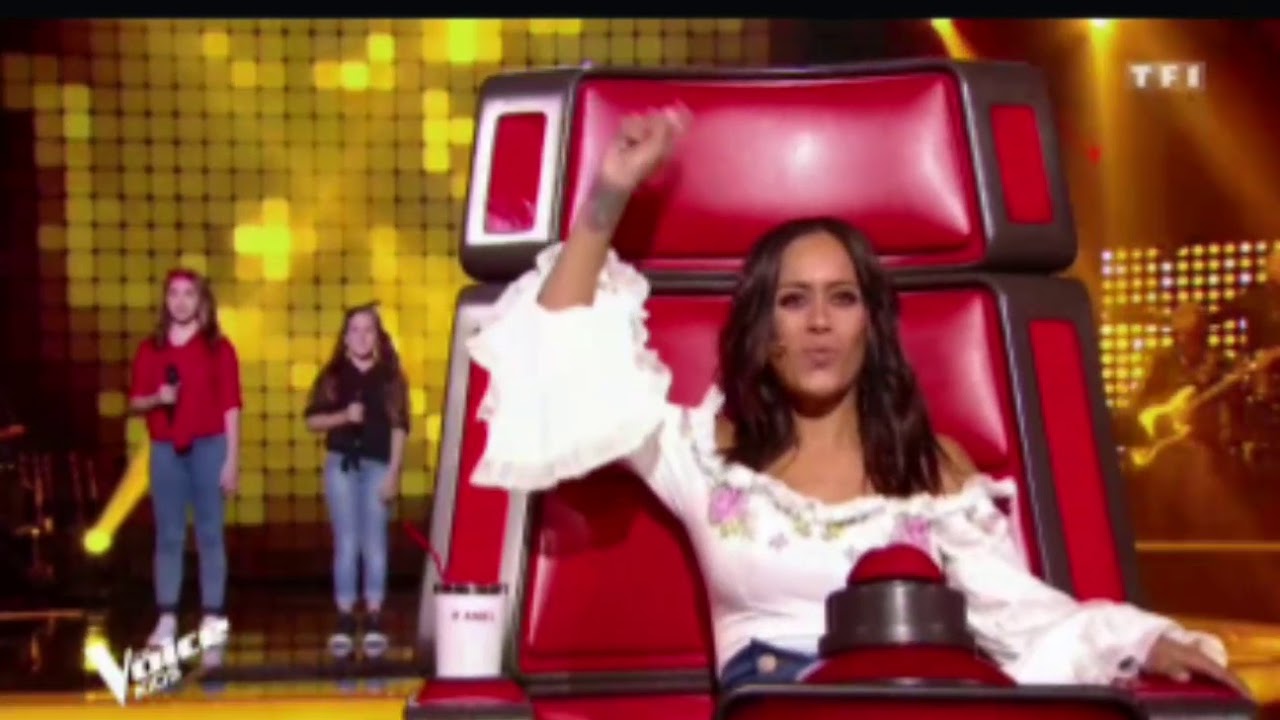 Clara, marie, eva the voice kids " it's raining men" - YouTube