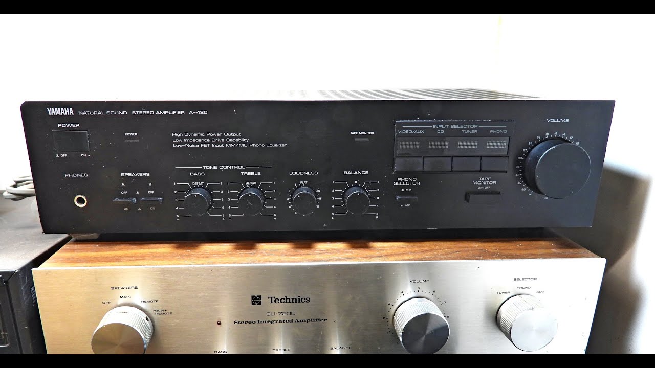 Yamaha A420 Amplifier One Channel Missing - YouTube