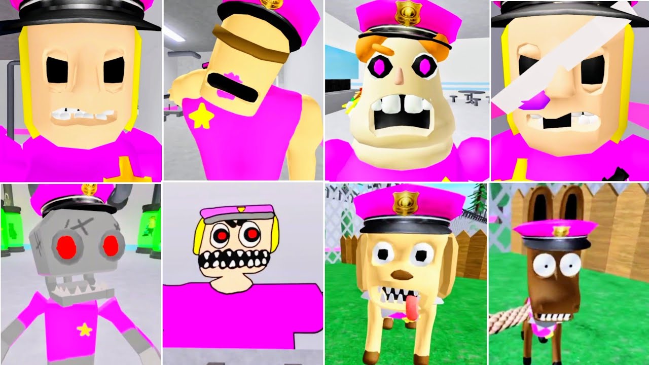 Police Girl Prison Run Scary Obby All Jumpscares - YouTube
