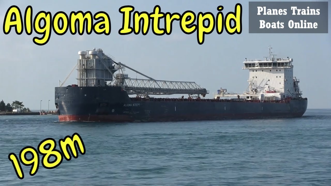 198m Algoma Intrepid Cargo Ship Down From Lake Huron - YouTube