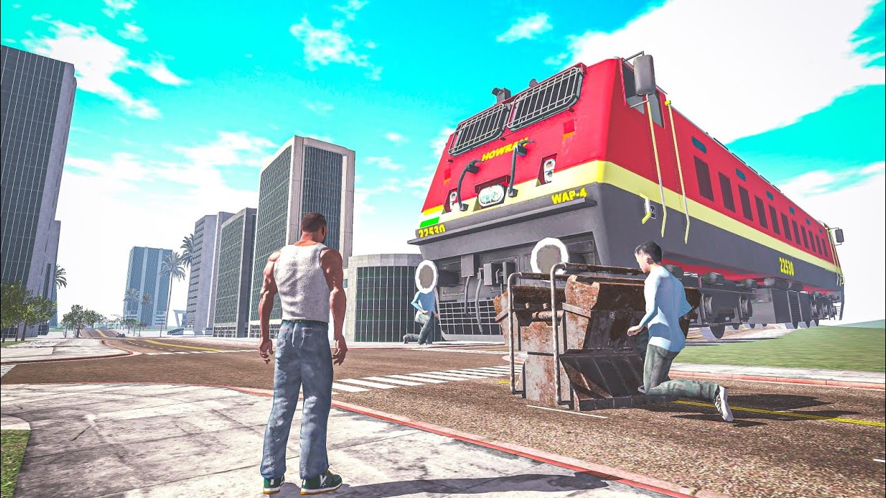 Franklin Drive Giant Train In - Indian Bikes Driving 3D #1 - YouTube