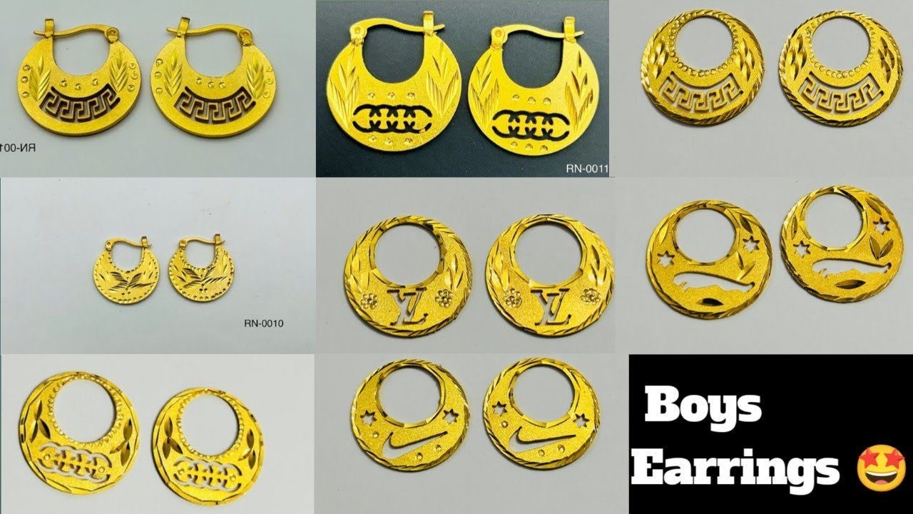 Stylish Gold Earrings Design For Boys 🤩 - YouTube