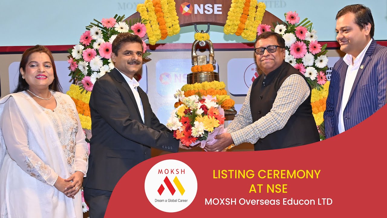 Listing Ceremony of MOXSH Overseas Educon Ltd. at NSE | 30th December ...