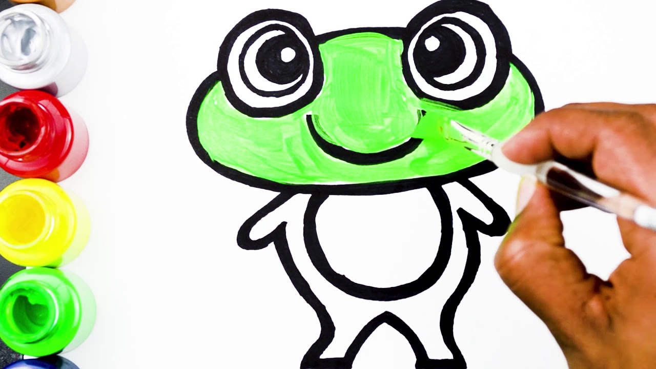 How to draw Frog |Easy Frog drawing | tuku-tuku daddy Drawing 24 - YouTube