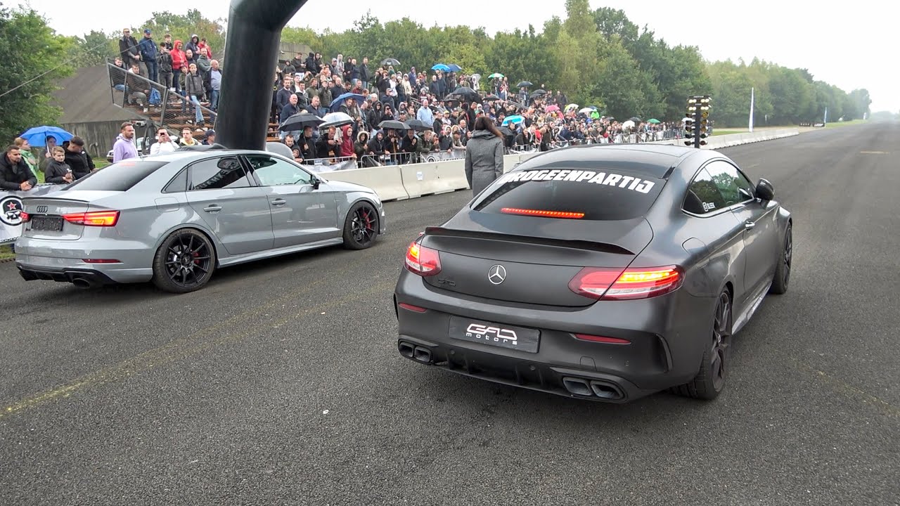 1000HP AWD Mercedes C63S AMG GAD Motors VS. 800+HP Audi RS3 Sedan - YouTube