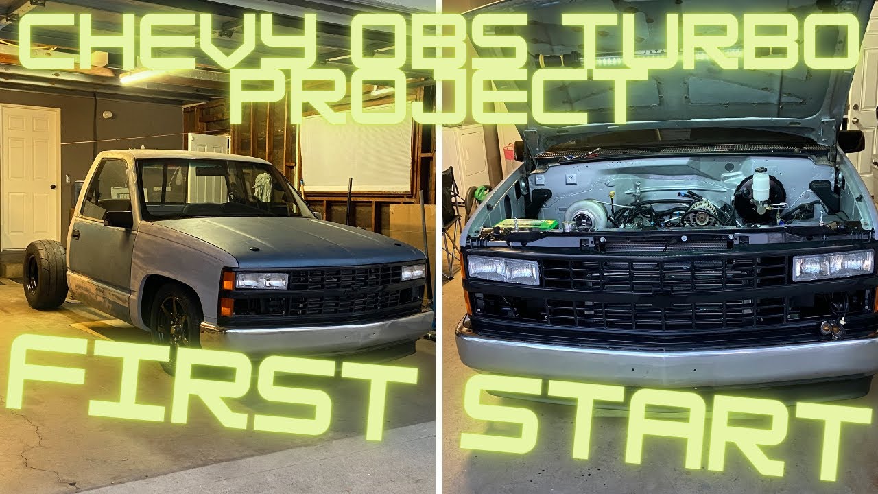 Chevy OBS turbo project first start - YouTube
