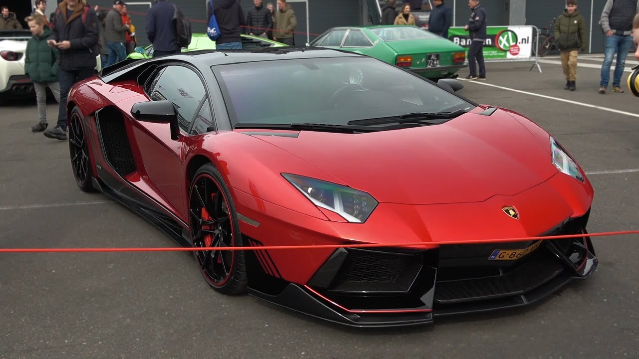 Lamborghini Aventador Candy Apple Red - Revs, Pure Sound - YouTube