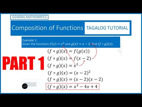 GEN. MATH: Intro to Composition of Functions - TAGALOG TUTORIAL - YouTube