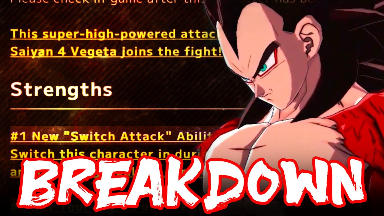 NEW SWITCH ATTACK IS INSANE | ULTRA SSJ4 VEGETA BREAKDOWN IN HINDI ...