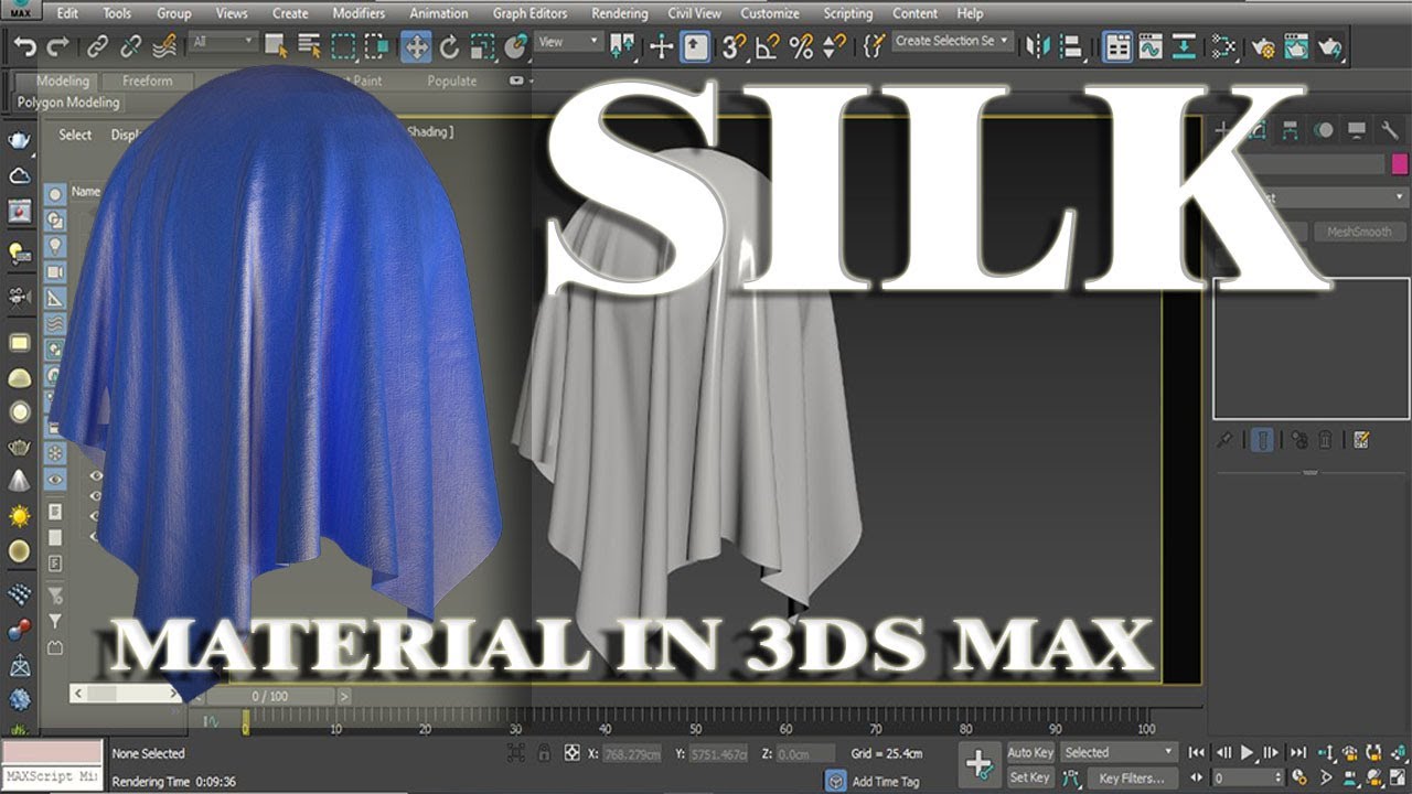 photorealistic Silk Material in 3ds max using Vray - YouTube