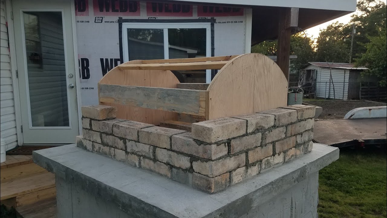 pizza oven update. finished cook surface and dry stack brick. don't ...