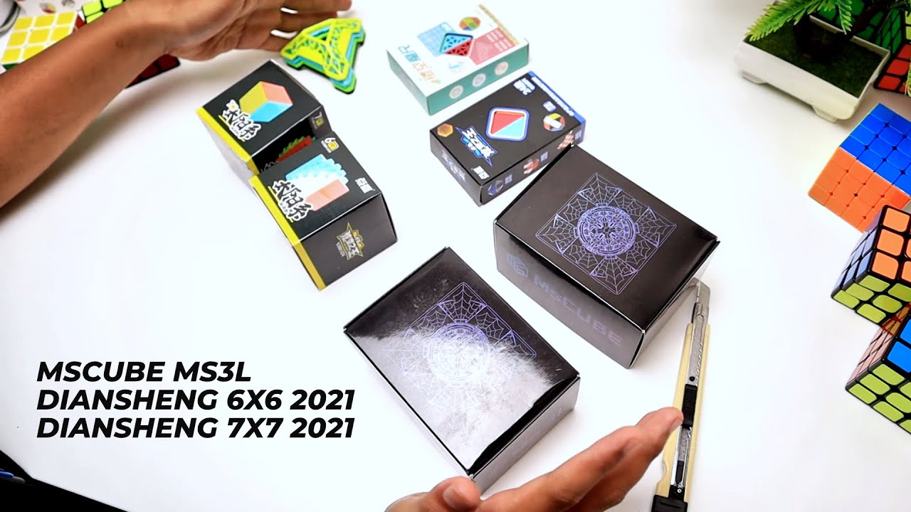 UNBOXING PAKET RUBIK 500 000 DARI CUPIKA - MSCUBE MS3L , DIANSHENG 6X6 ...